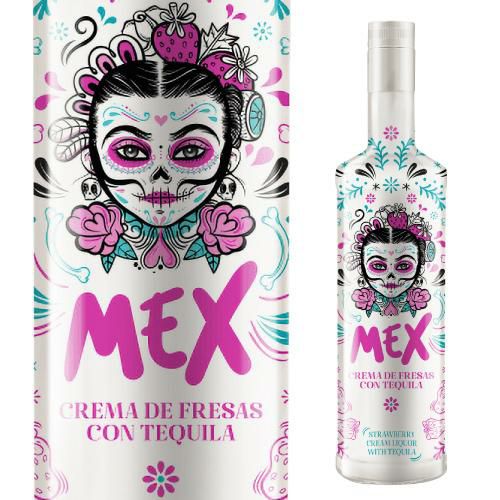 メックス ストロベリークリーム テキーラ 700ml 17度 クリームリキュール スペイン クリームテイスト いちご 苺 リキュール カクテル パリピ酒 MEX CREAM TEQUILA 長 ...